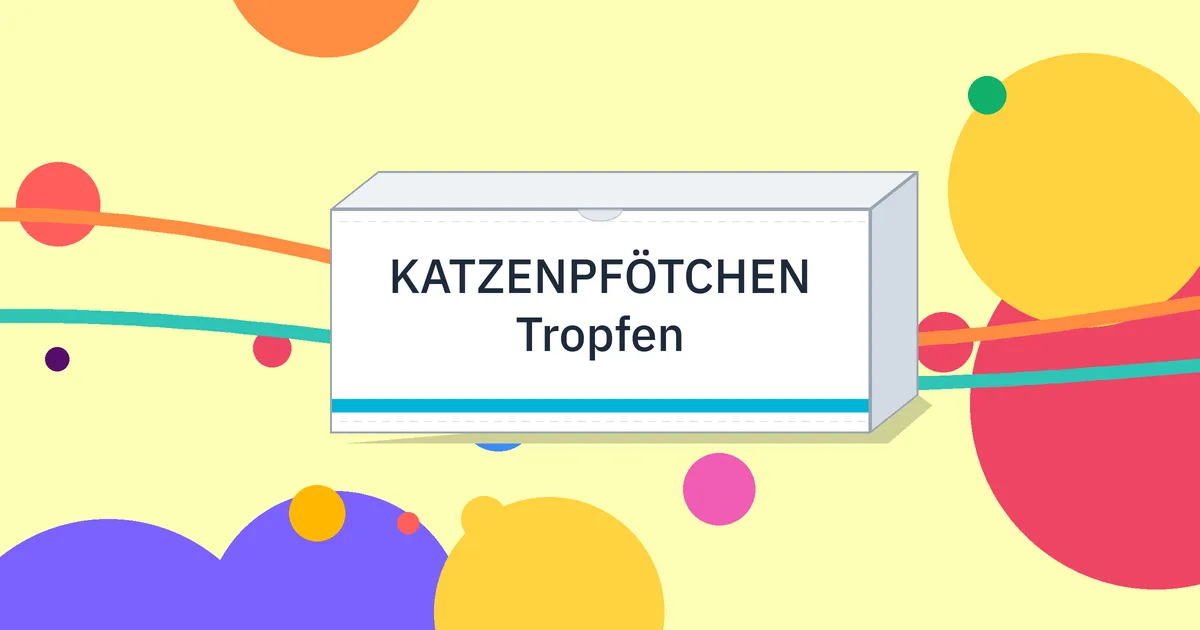 Symbolbild: Packung mit der Aufschrift KATZENPFÖTCHEN Tropfen (PZN 14249625) – Verfügbarkeit und Bezug in Apotheken in Frankfurt am Main