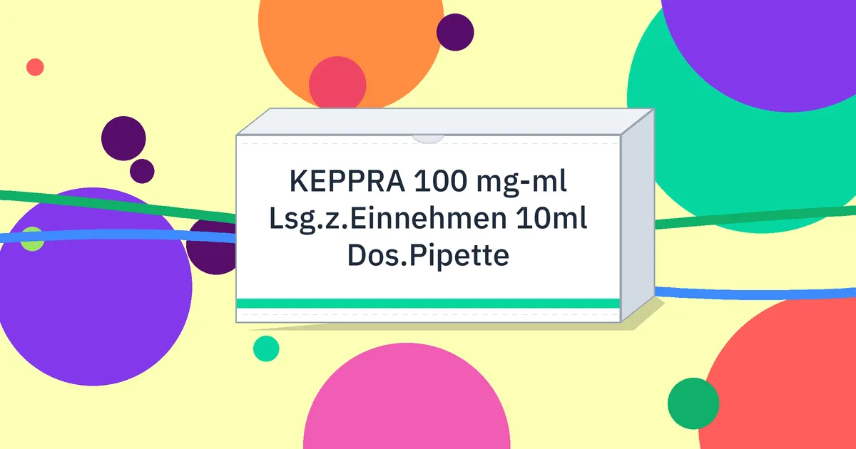 Symbolbild: Packung mit der Aufschrift KEPPRA 100 mg-ml Lsg.z.Einnehmen 10ml Dos.Pipette (PZN 06793639) – Verfügbarkeit und Bezug in Apotheken in Frankfurt am Main