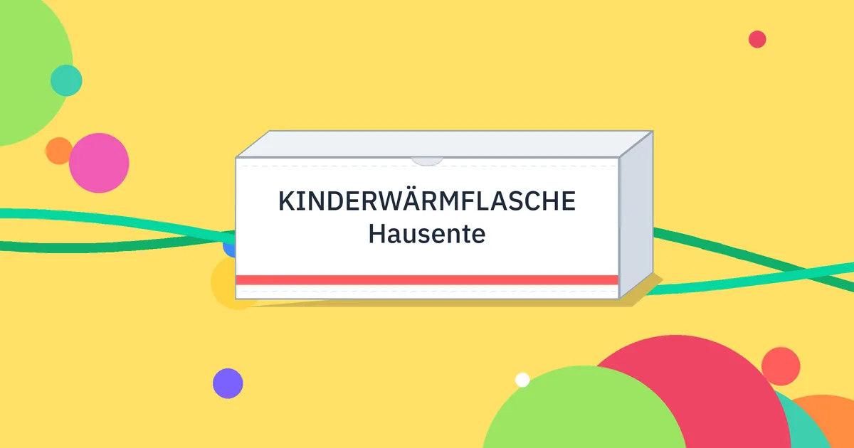 Symbolbild: Packung mit der Aufschrift KINDERWÄRMFLASCHE Hausente (PZN 00172379) – Verfügbarkeit und Bezug in Apotheken in Frankfurt am Main