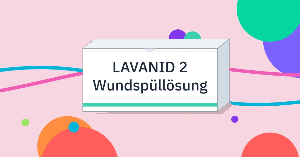 Symbolbild: Packung mit der Aufschrift LAVANID 2 Wundspüllösung (PZN 18731023) – Verfügbarkeit und Bezug in Apotheken in Frankfurt am Main