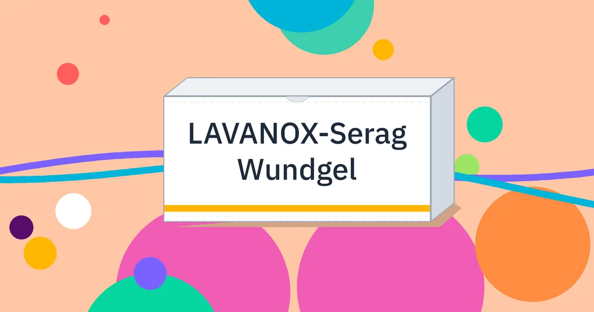 Symbolbild: Packung mit der Aufschrift LAVANOX-Serag Wundgel (PZN 20721032) – Verfügbarkeit und Bezug in Apotheken in Frankfurt am Main
