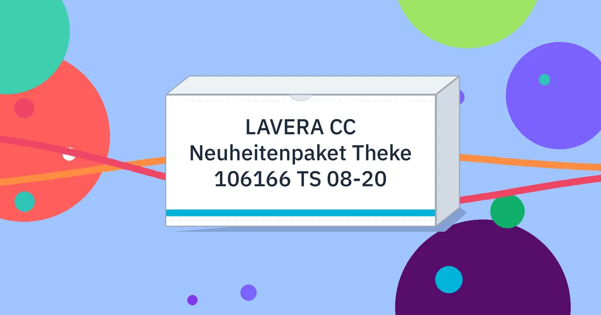 Symbolbild: Packung mit der Aufschrift LAVERA CC Neuheitenpaket Theke 106166 TS 08-20 (PZN 16659250) – Verfügbarkeit und Bezug in Apotheken in Frankfurt am Main