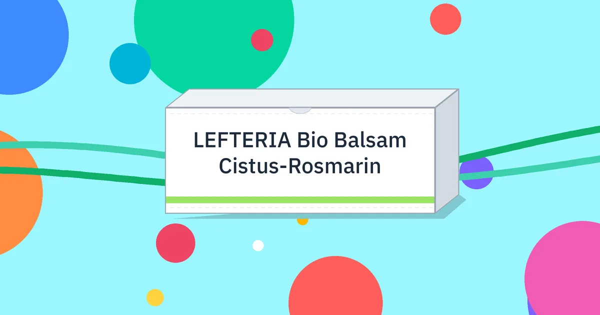 Symbolbild: Packung mit der Aufschrift LEFTERIA Bio Balsam Cistus-Rosmarin (PZN 18704405) – Verfügbarkeit und Bezug in Apotheken in Frankfurt am Main