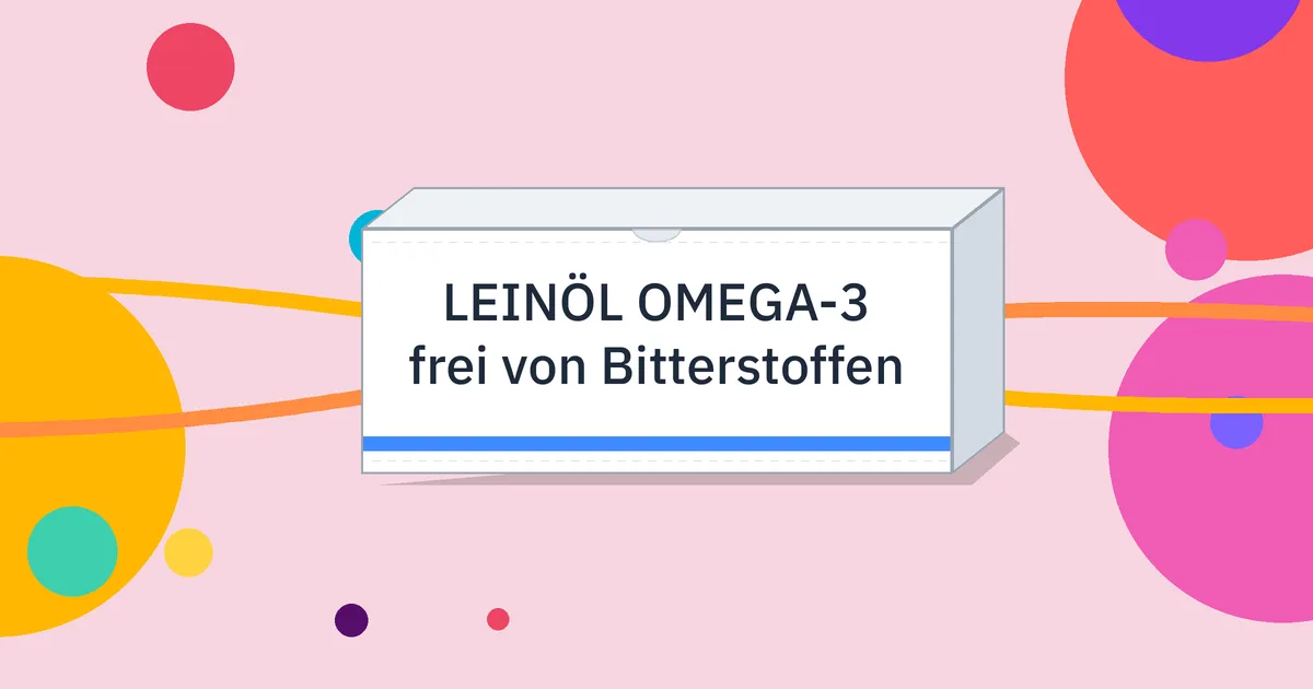 Symbolbild: Packung mit der Aufschrift LEINÖL OMEGA-3 frei von Bitterstoffen (PZN 15432343) – Verfügbarkeit und Bezug in Apotheken in Frankfurt am Main