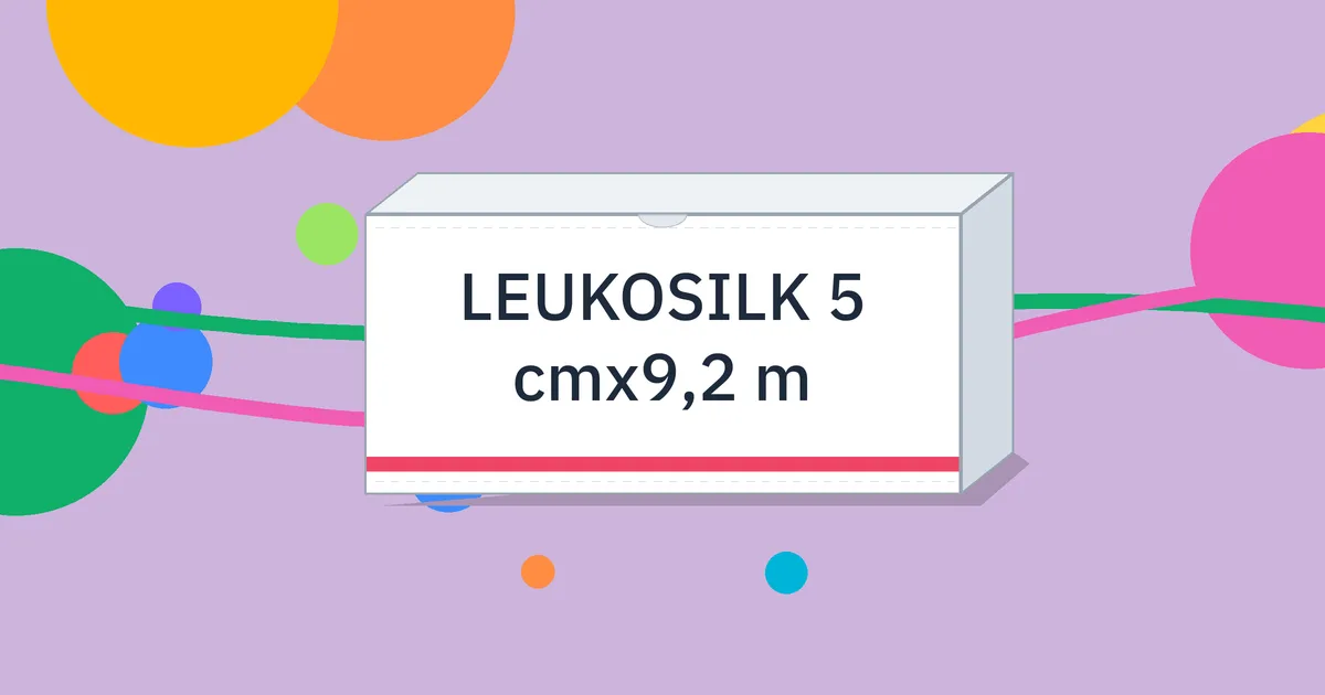 Symbolbild: Packung mit der Aufschrift LEUKOSILK 5 cmx9,2 m (PZN 19815058) – Verfügbarkeit und Bezug in Apotheken in Frankfurt am Main