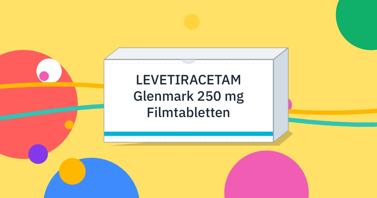 Symbolbild: Packung mit der Aufschrift LEVETIRACETAM Glenmark 250 mg Filmtabletten (PZN 11323634) – Verfügbarkeit und Bezug in Apotheken in Frankfurt am Main