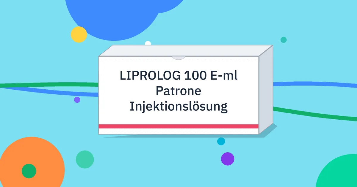 Symbolbild: Packung mit der Aufschrift LIPROLOG 100 E-ml Patrone Injektionslösung (PZN 01043112) – Verfügbarkeit und Bezug in Apotheken in Frankfurt am Main