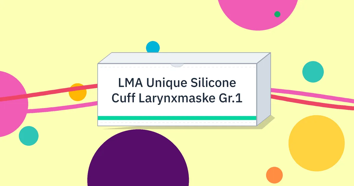 Symbolbild: Packung mit der Aufschrift LMA Unique Silicone Cuff Larynxmaske Gr.1 (PZN 12410588) – Verfügbarkeit und Bezug in Apotheken in Frankfurt am Main