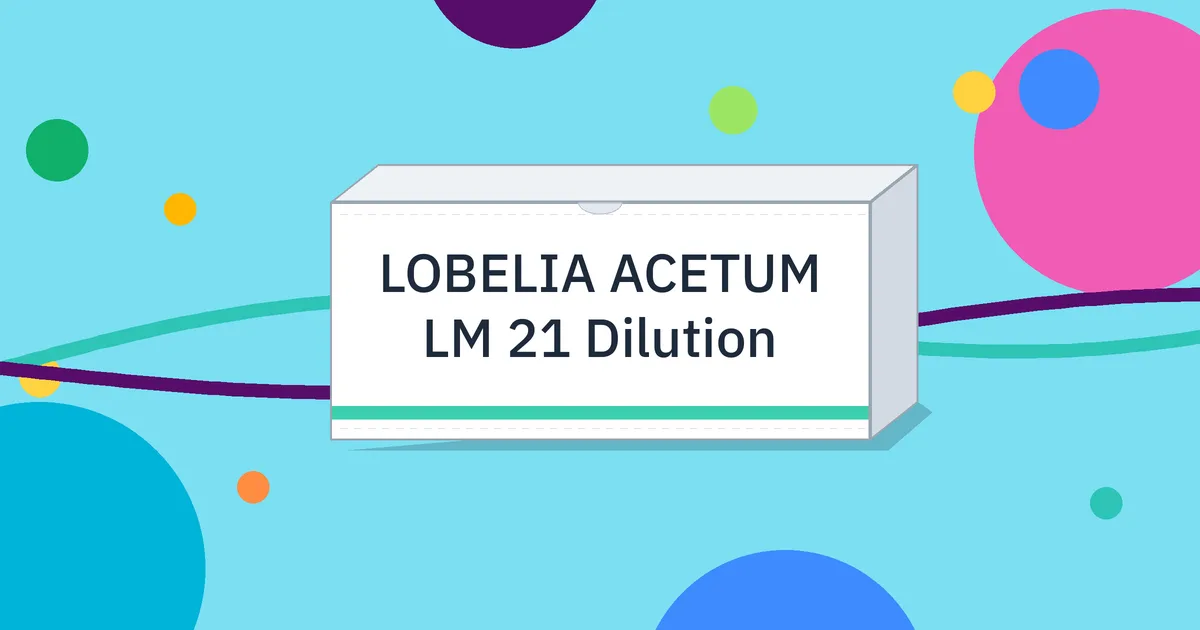 Symbolbild: Packung mit der Aufschrift LOBELIA ACETUM LM 21 Dilution (PZN 13532572) – Verfügbarkeit und Bezug in Apotheken in Frankfurt am Main