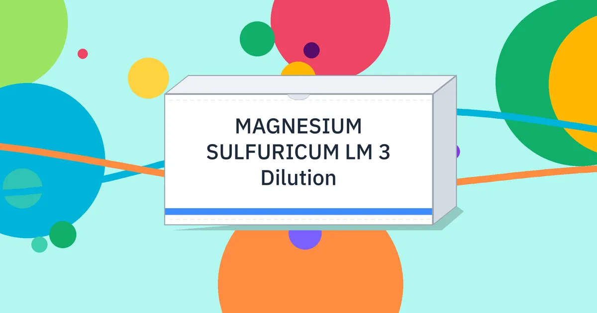 Symbolbild: Packung mit der Aufschrift MAGNESIUM SULFURICUM LM 3 Dilution (PZN 09430251) – Verfügbarkeit und Bezug in Apotheken in Frankfurt am Main