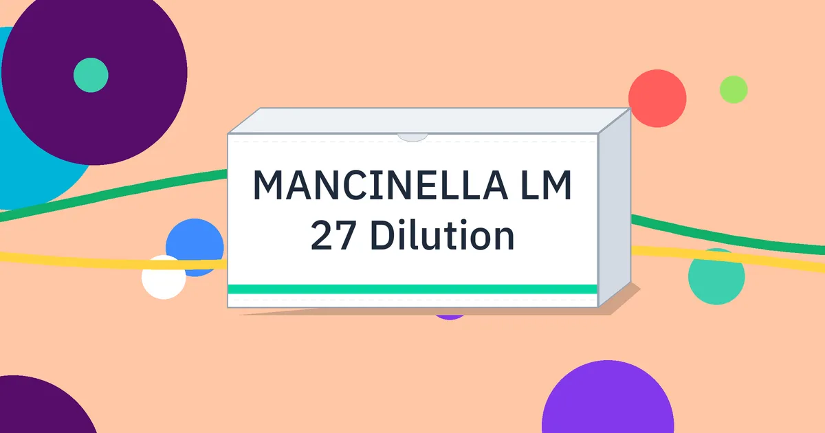 Symbolbild: Packung mit der Aufschrift MANCINELLA LM 27 Dilution (PZN 13540991) – Verfügbarkeit und Bezug in Apotheken in Frankfurt am Main