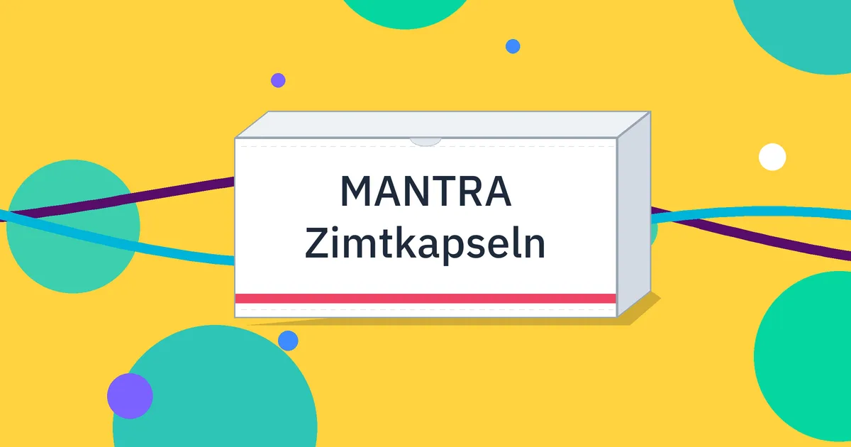 Symbolbild: Packung mit der Aufschrift MANTRA Zimtkapseln (PZN 16036922) – Verfügbarkeit und Bezug in Apotheken in Frankfurt am Main