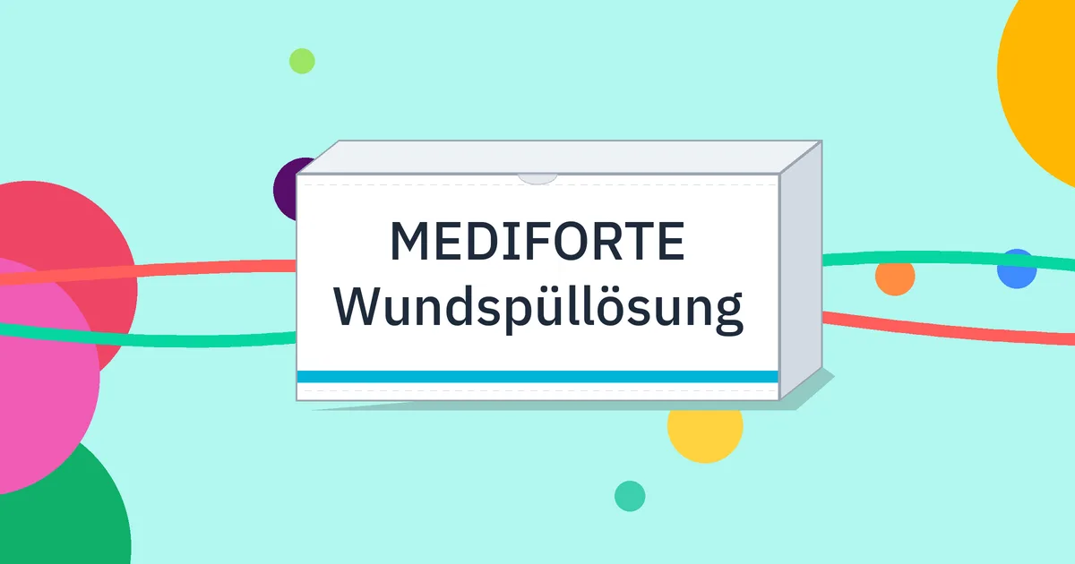 Symbolbild: Packung mit der Aufschrift MEDIFORTE Wundspüllösung (PZN 19556562) – Verfügbarkeit und Bezug in Apotheken in Frankfurt am Main