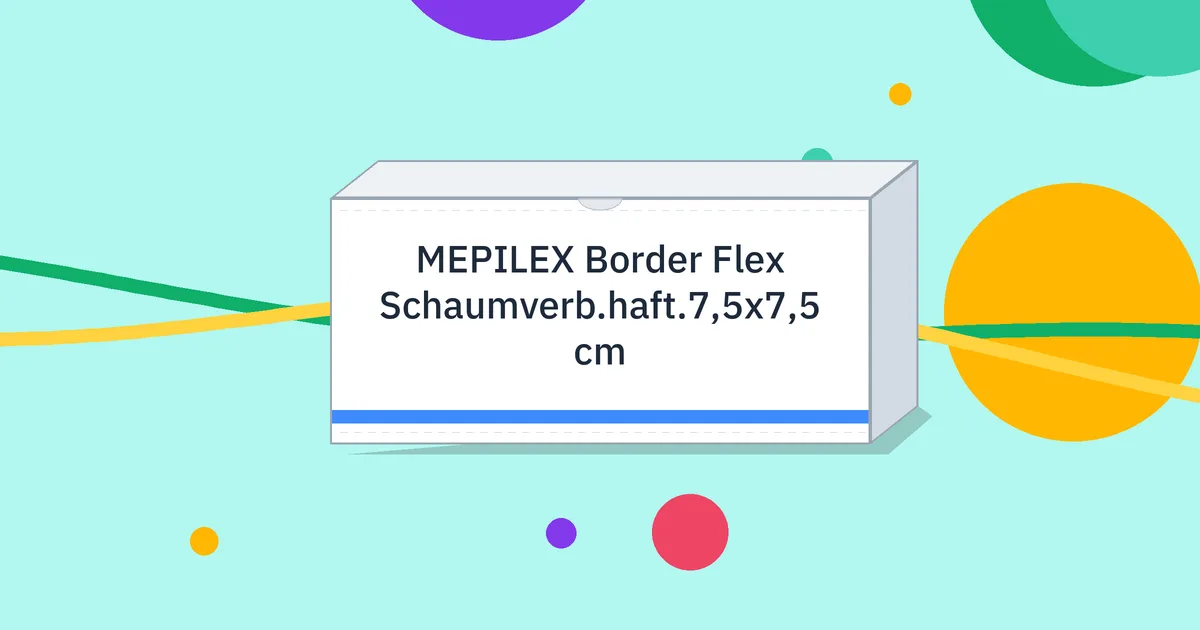 Symbolbild: Packung mit der Aufschrift MEPILEX Border Flex Schaumverb.haft.7,5x7,5 cm (PZN 19382837) – Verfügbarkeit und Bezug in Apotheken in Frankfurt am Main