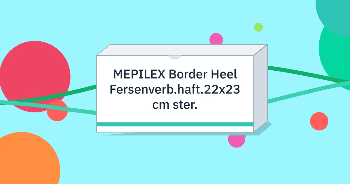 Symbolbild: Packung mit der Aufschrift MEPILEX Border Heel Fersenverb.haft.22x23 cm ster. (PZN 18395683) – Verfügbarkeit und Bezug in Apotheken in Frankfurt am Main