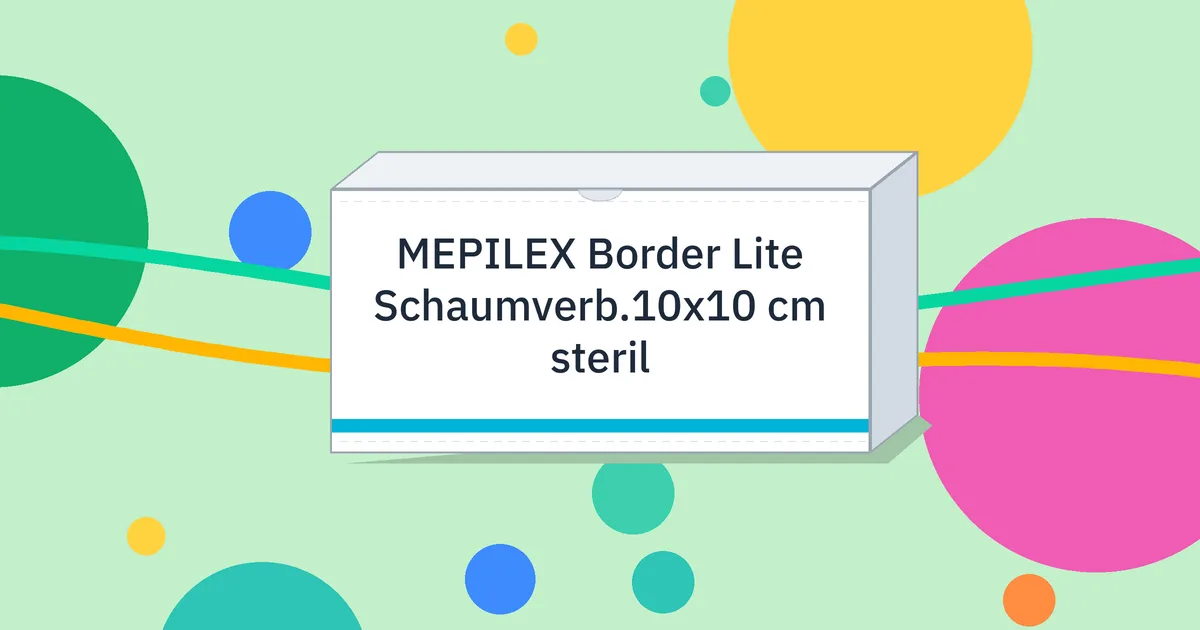 Symbolbild: Packung mit der Aufschrift MEPILEX Border Lite Schaumverb.10x10 cm steril (PZN 17832621) – Verfügbarkeit und Bezug in Apotheken in Frankfurt am Main