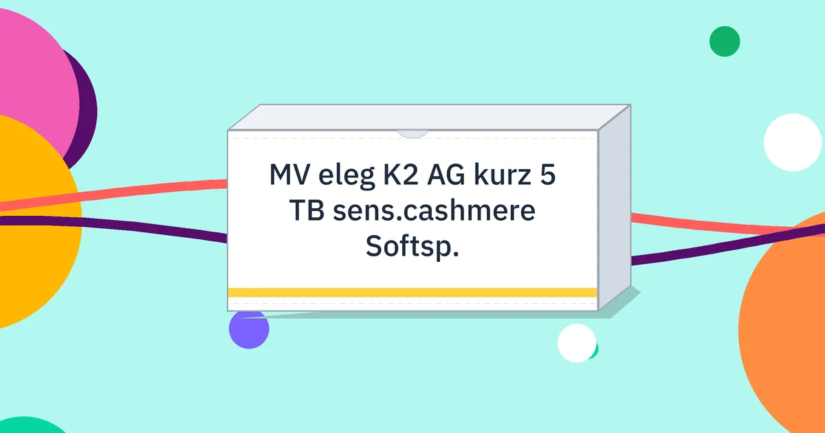 Symbolbild: Packung mit der Aufschrift MV eleg K2 AG kurz 5 TB sens.cashmere Softsp. (PZN 14674274) – Verfügbarkeit und Bezug in Apotheken in Frankfurt am Main