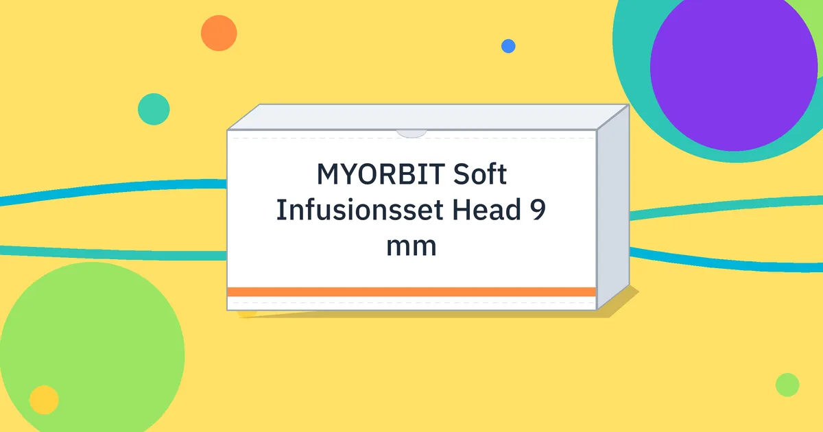 Symbolbild: Packung mit der Aufschrift MYORBIT Soft Infusionsset Head 9 mm (PZN 20294966) – Verfügbarkeit und Bezug in Apotheken in Frankfurt am Main