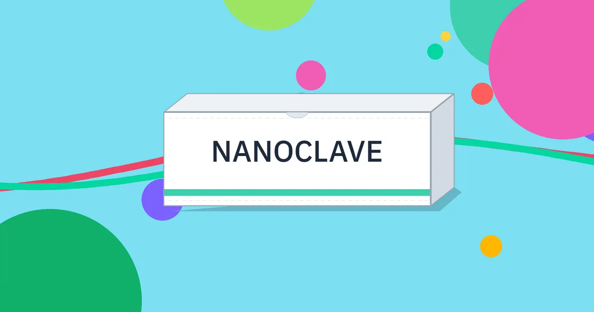 Symbolbild: Packung mit der Aufschrift NANOCLAVE (PZN 18498816) – Verfügbarkeit und Bezug in Apotheken in Frankfurt am Main