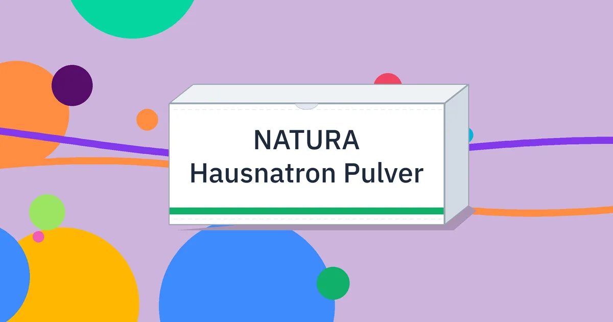 Symbolbild: Packung mit der Aufschrift NATURA Hausnatron Pulver (PZN 16813194) – Verfügbarkeit und Bezug in Apotheken in Frankfurt am Main