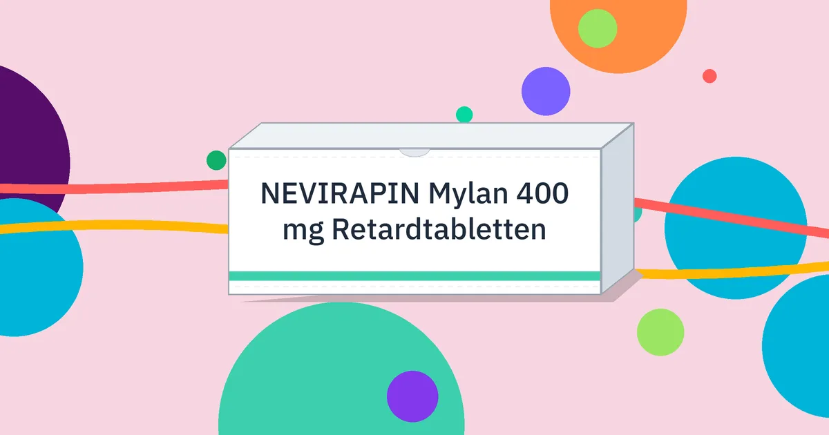 Symbolbild: Packung mit der Aufschrift NEVIRAPIN Mylan 400 mg Retardtabletten (PZN 11881156) – Verfügbarkeit und Bezug in Apotheken in Frankfurt am Main