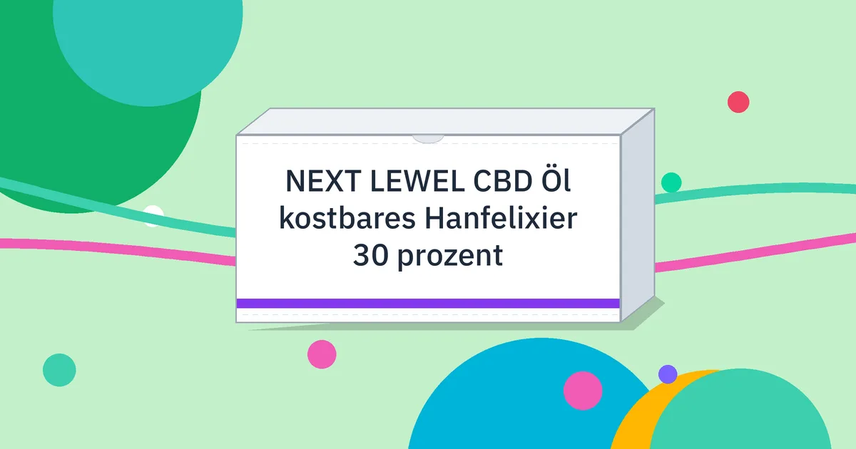 Symbolbild: Packung mit der Aufschrift NEXT LEWEL CBD Öl kostbares Hanfelixier 30 prozent (PZN 18170027) – Verfügbarkeit und Bezug in Apotheken in Frankfurt am Main