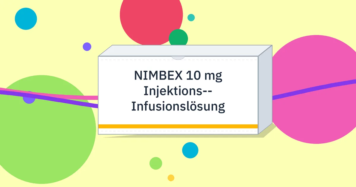 Symbolbild: Packung mit der Aufschrift NIMBEX 10 mg Injektions--Infusionslösung (PZN 07428793) – Verfügbarkeit und Bezug in Apotheken in Frankfurt am Main