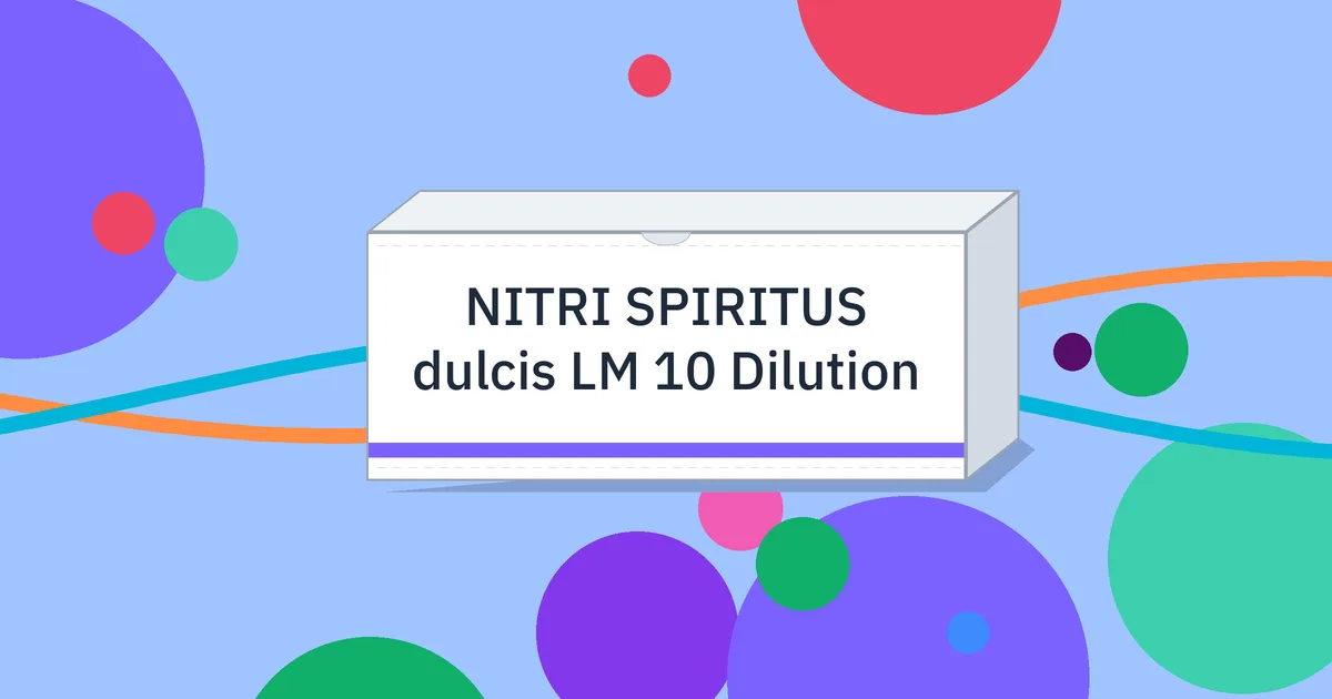 Symbolbild: Packung mit der Aufschrift NITRI SPIRITUS dulcis LM 10 Dilution (PZN 13619563) – Verfügbarkeit und Bezug in Apotheken in Frankfurt am Main