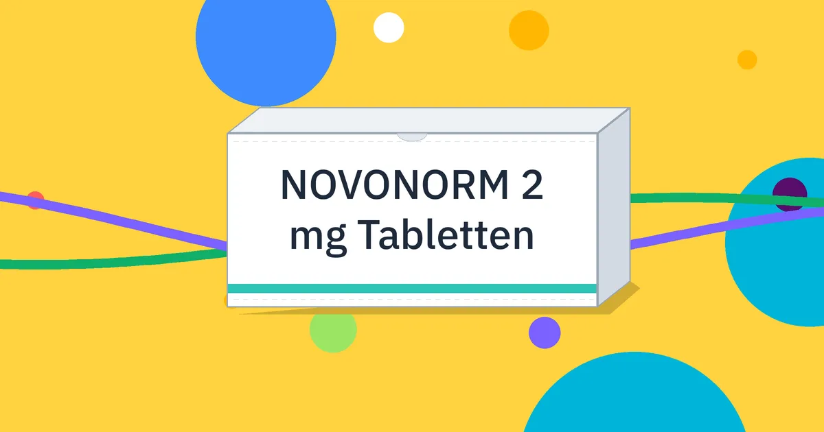 Symbolbild: Packung mit der Aufschrift NOVONORM 2 mg Tabletten (PZN 10980181) – Verfügbarkeit und Bezug in Apotheken in Frankfurt am Main