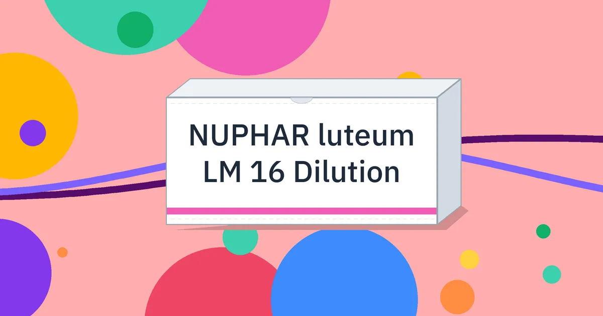 Symbolbild: Packung mit der Aufschrift NUPHAR luteum LM 16 Dilution (PZN 13620543) – Verfügbarkeit und Bezug in Apotheken in Frankfurt am Main