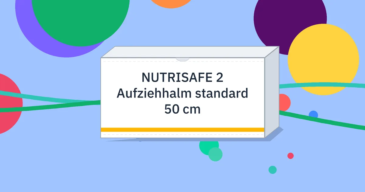 Symbolbild: Packung mit der Aufschrift NUTRISAFE 2 Aufziehhalm standard 50 cm (PZN 06846778) – Verfügbarkeit und Bezug in Apotheken in Frankfurt am Main