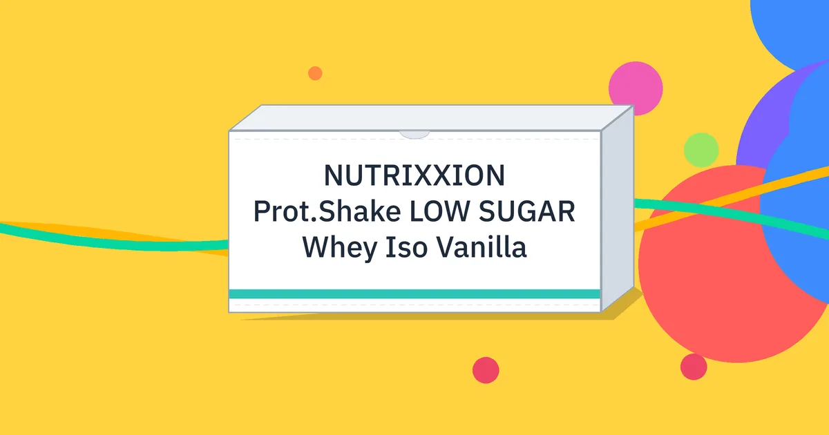 Symbolbild: Packung mit der Aufschrift NUTRIXXION Prot.Shake LOW SUGAR Whey Iso Vanilla (PZN 14213188) – Verfügbarkeit und Bezug in Apotheken in Frankfurt am Main