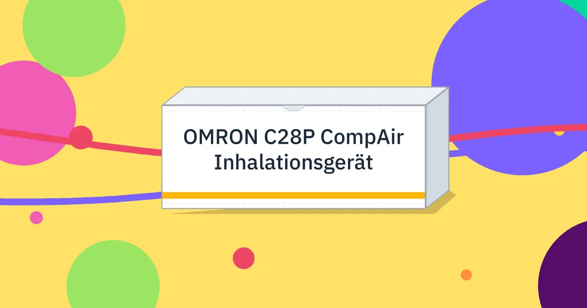 Symbolbild: Packung mit der Aufschrift OMRON C28P CompAir Inhalationsgerät (PZN 09327978) – Verfügbarkeit und Bezug in Apotheken in Frankfurt am Main