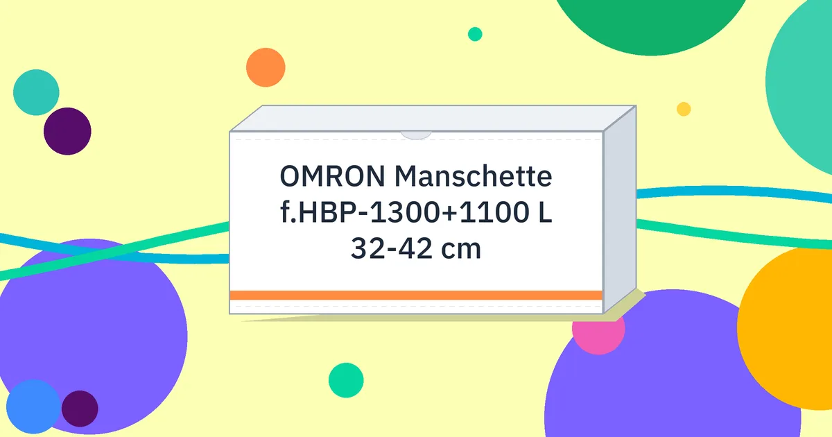 Symbolbild: Packung mit der Aufschrift OMRON Manschette f.HBP-1300+1100 L 32-42 cm (PZN 10117677) – Verfügbarkeit und Bezug in Apotheken in Frankfurt am Main
