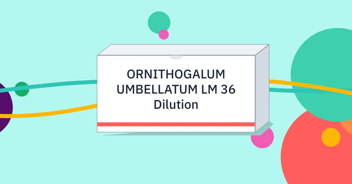 Symbolbild: Packung mit der Aufschrift ORNITHOGALUM UMBELLATUM LM 36 Dilution (PZN 12973759) – Verfügbarkeit und Bezug in Apotheken in Frankfurt am Main