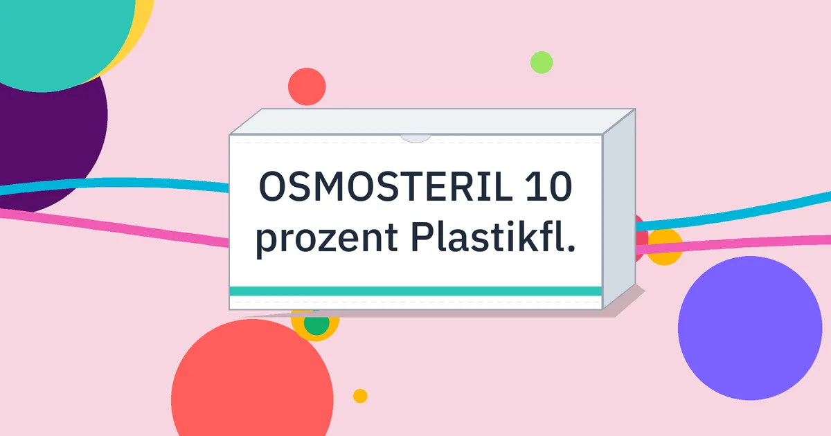 Symbolbild: Packung mit der Aufschrift OSMOSTERIL 10 prozent Plastikfl. (PZN 02161500) – Verfügbarkeit und Bezug in Apotheken in Frankfurt am Main