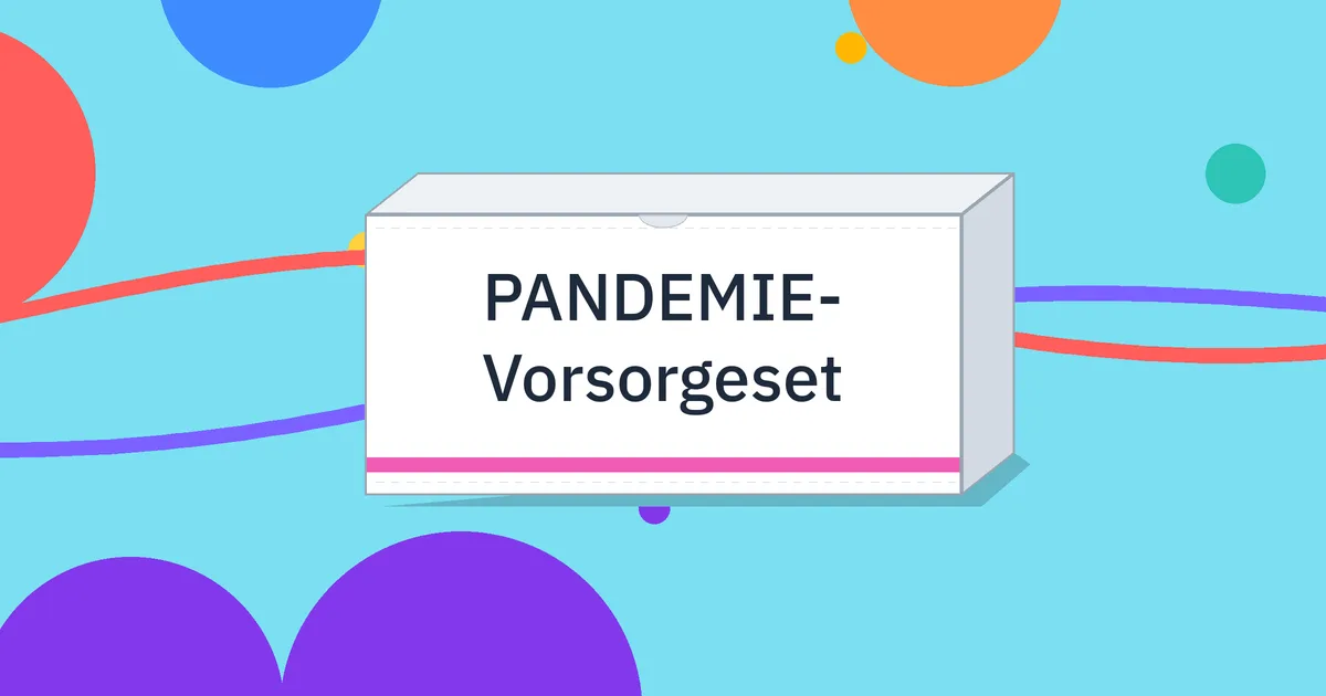 Symbolbild: Packung mit der Aufschrift PANDEMIE-Vorsorgeset (PZN 05464833) – Verfügbarkeit und Bezug in Apotheken in Frankfurt am Main