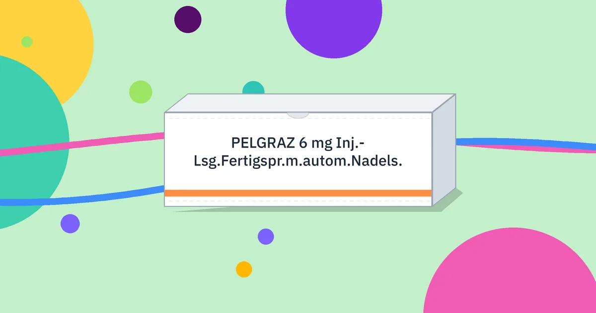 Symbolbild: Packung mit der Aufschrift PELGRAZ 6 mg Inj.-Lsg.Fertigspr.m.autom.Nadels. (PZN 16888743) – Verfügbarkeit und Bezug in Apotheken in Frankfurt am Main