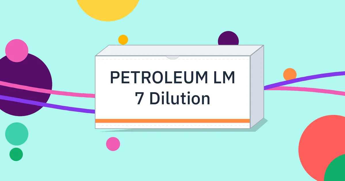 Symbolbild: Packung mit der Aufschrift PETROLEUM LM 7 Dilution (PZN 12977622) – Verfügbarkeit und Bezug in Apotheken in Frankfurt am Main