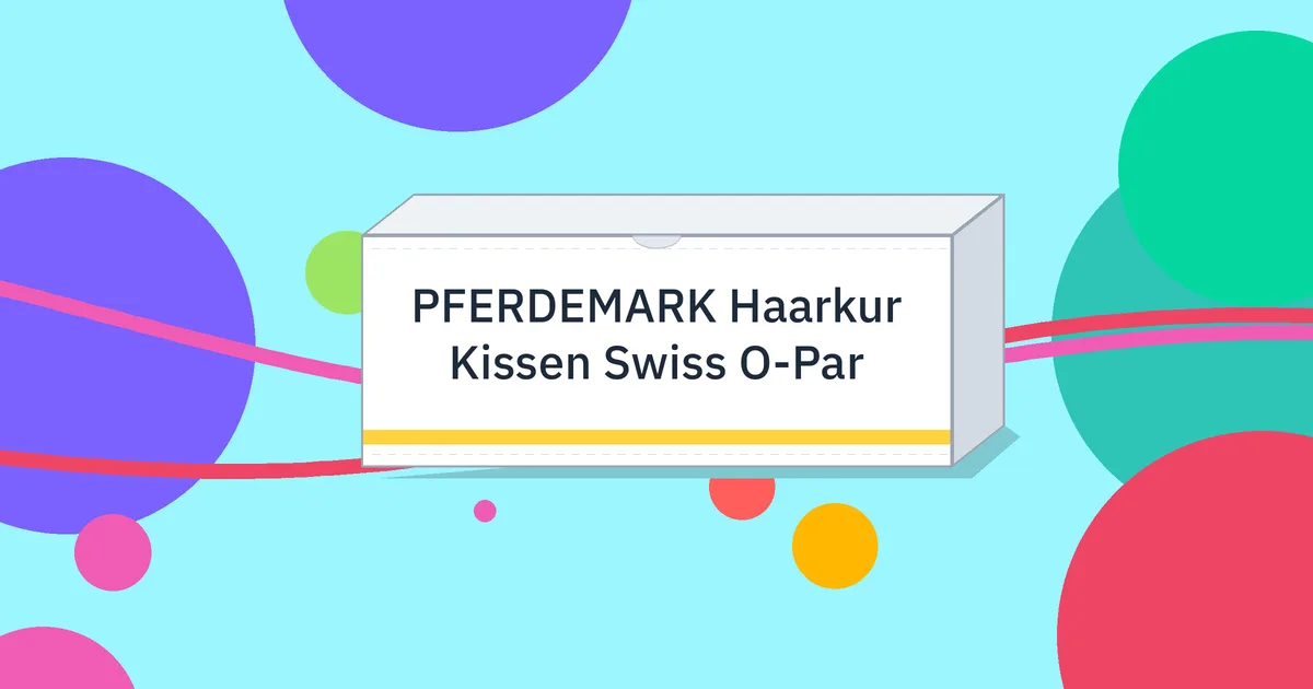 Symbolbild: Packung mit der Aufschrift PFERDEMARK Haarkur Kissen Swiss O-Par (PZN 02259630) – Verfügbarkeit und Bezug in Apotheken in Frankfurt am Main