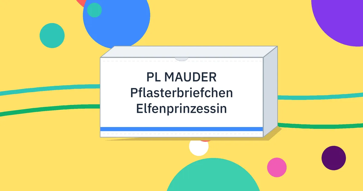 Symbolbild: Packung mit der Aufschrift PL MAUDER Pflasterbriefchen Elfenprinzessin (PZN 19435516) – Verfügbarkeit und Bezug in Apotheken in Frankfurt am Main