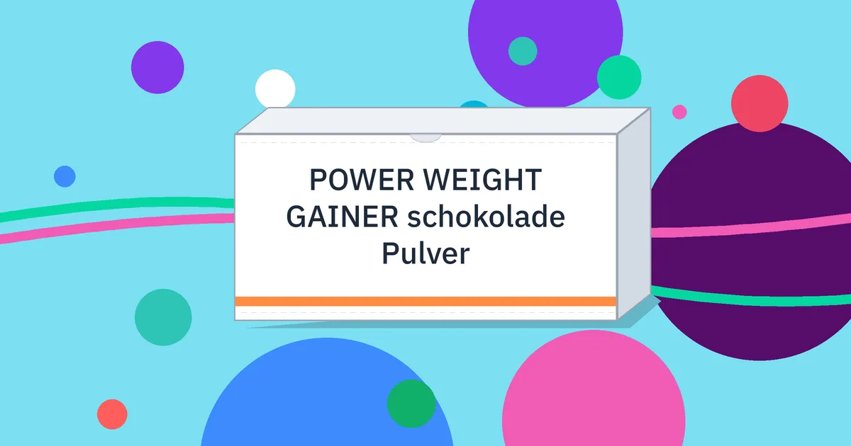 Symbolbild: Packung mit der Aufschrift POWER WEIGHT GAINER schokolade Pulver (PZN 09493599) – Verfügbarkeit und Bezug in Apotheken in Frankfurt am Main