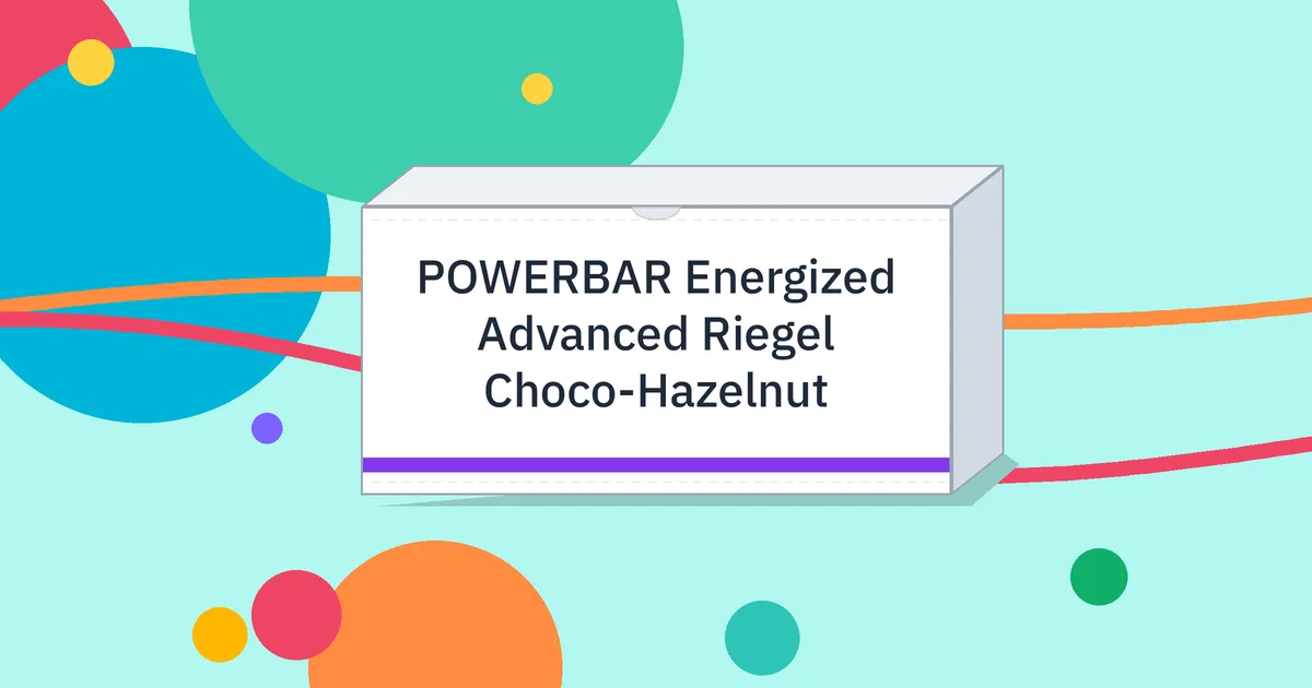 Symbolbild: Packung mit der Aufschrift POWERBAR Energized Advanced Riegel Choco-Hazelnut (PZN 18821097) – Verfügbarkeit und Bezug in Apotheken in Frankfurt am Main