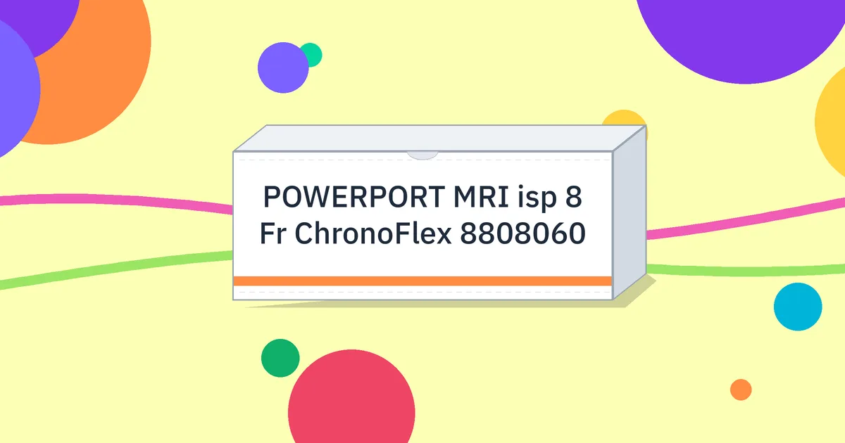 Symbolbild: Packung mit der Aufschrift POWERPORT MRI isp 8 Fr ChronoFlex 8808060 (PZN 06144645) – Verfügbarkeit und Bezug in Apotheken in Frankfurt am Main