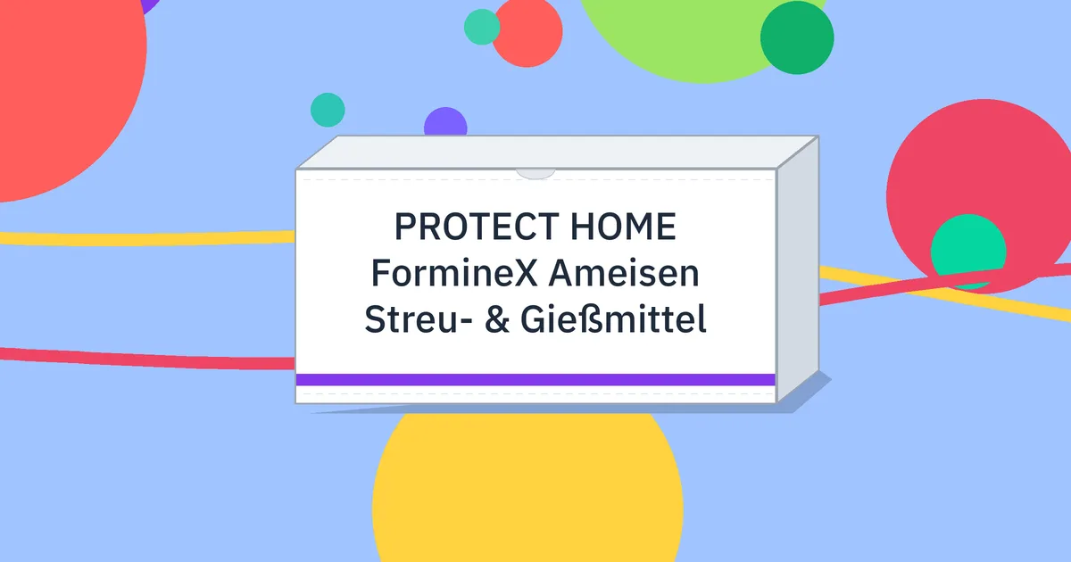 Symbolbild: Packung mit der Aufschrift PROTECT HOME FormineX Ameisen Streu- & Gießmittel (PZN 18319802) – Verfügbarkeit und Bezug in Apotheken in Frankfurt am Main