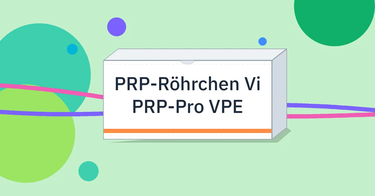 Symbolbild: Packung mit der Aufschrift PRP-Röhrchen Vi PRP-Pro VPE (PZN 19272445) – Verfügbarkeit und Bezug in Apotheken in Frankfurt am Main