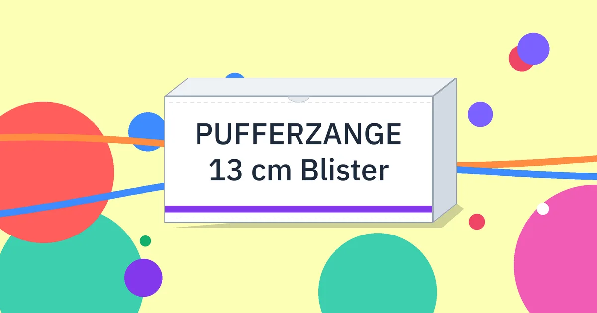 Symbolbild: Packung mit der Aufschrift PUFFERZANGE 13 cm Blister (PZN 01575197) – Verfügbarkeit und Bezug in Apotheken in Frankfurt am Main