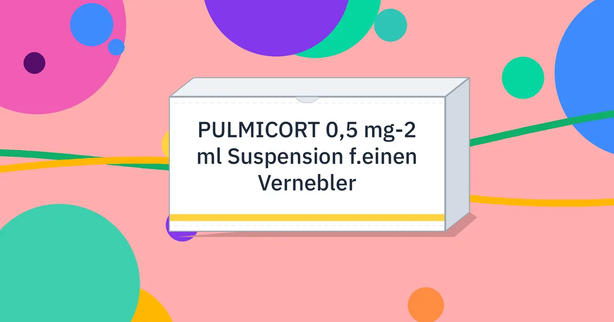 Symbolbild: Packung mit der Aufschrift PULMICORT 0,5 mg-2 ml Suspension f.einen Vernebler (PZN 10318795) – Verfügbarkeit und Bezug in Apotheken in Frankfurt am Main