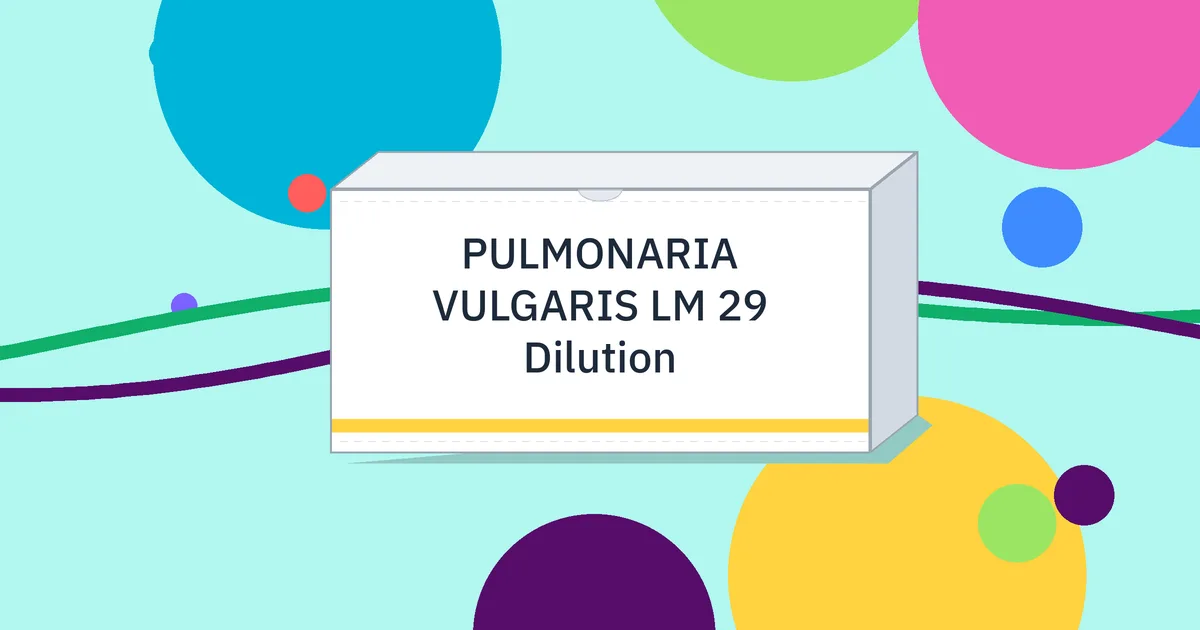 Symbolbild: Packung mit der Aufschrift PULMONARIA VULGARIS LM 29 Dilution (PZN 13671055) – Verfügbarkeit und Bezug in Apotheken in Frankfurt am Main