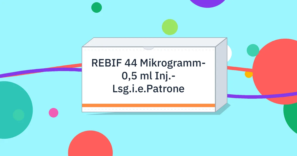 Symbolbild: Packung mit der Aufschrift REBIF 44 Mikrogramm-0,5 ml Inj.-Lsg.i.e.Patrone (PZN 06572068) – Verfügbarkeit und Bezug in Apotheken in Frankfurt am Main
